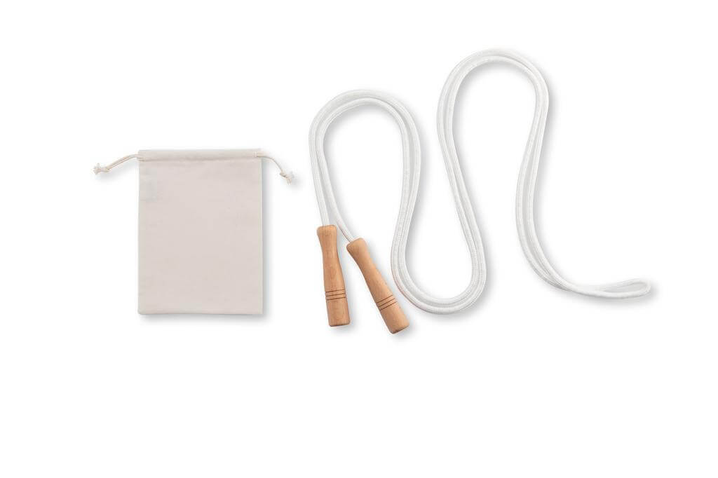Cotton Jumping Rope in a Cotton Pouch - Details Exclusives Limited